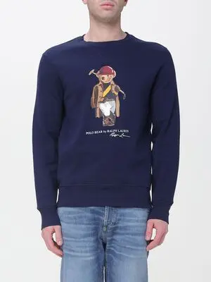 Polo Ralph Lauren Crewneck Sweatshirt With Bear Graphic - Blue