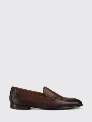 DOUCAL'S Grained Leather Loafers - Brown