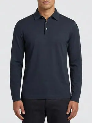 ZANONE Cotton Polo Shirt - Gnawed Blue