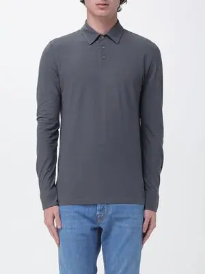 ZANONE Cotton Polo Shirt - Grey