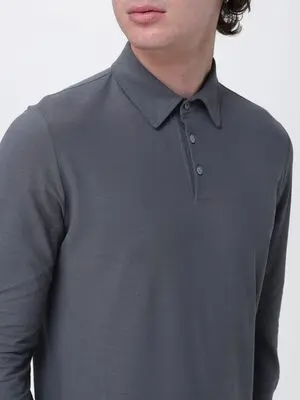 ZANONE Cotton Polo Shirt - Grey