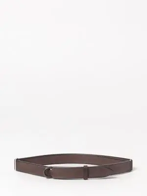 Orciani Nobuckle Grained Leather Belt - Dark