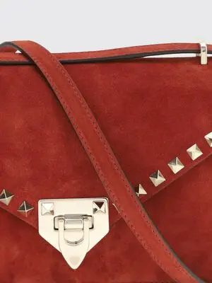 Valentino Garavani Rockstud Suede Mini Crossbody Bag - Red