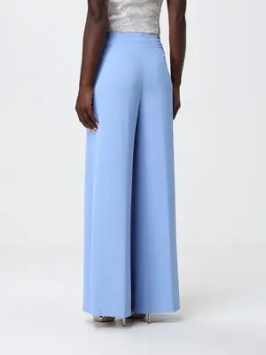 HANITA Crepe Wide-leg Trousers - Gnawed Blue