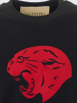 Valentino Garavani Crewneck Cotton Sweatshirt With Graphic Print And Logo