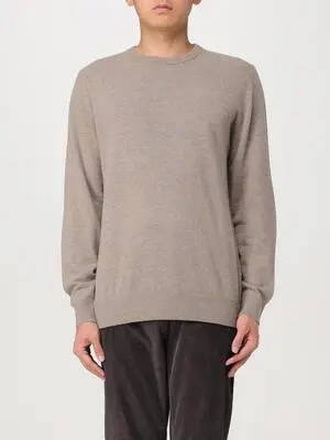 Barbour Crew Neck Sweater With Plaid Elbow Patches - Beige