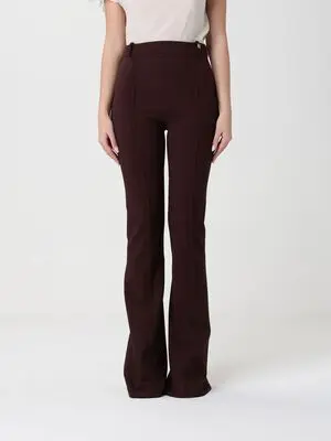 Elisabetta Franchi Crepe Trousers - Brown