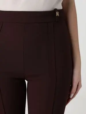 Elisabetta Franchi Crepe Trousers - Brown