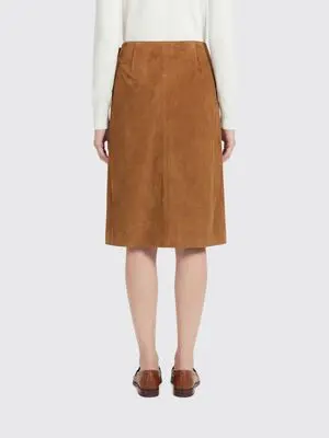 AMI Paris Suede Leather Wrap Skirt