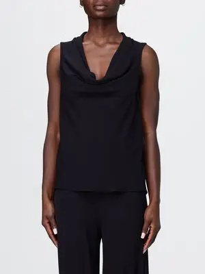 HANITA Crepe Sleeveless Top - Black