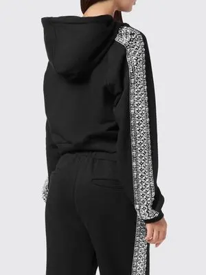 Philipp Plein Embellished Cotton Cropped Hoodie