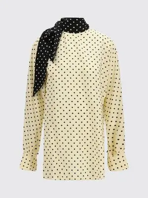 Valentino Garavani Polka Dot Silk Blouse With Pussy-bow Collar