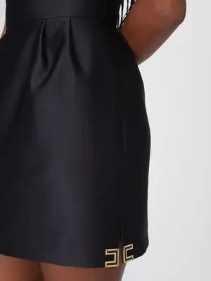 Elisabetta Franchi Duchesse Mini Dress - Black