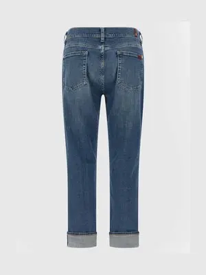 7 For All Mankind Cropped Fit Stretch Denim Jeans