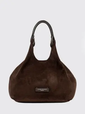 GIANNI CHIARINI Suede Handbag - Coffee