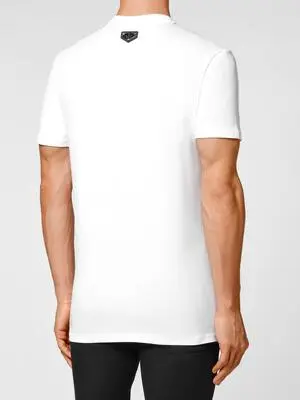 Philipp Plein Cotton T-shirt With Skull Print And Rhinestone Details