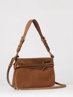 Pinko Suede Shoulder Bag With Micro Studs