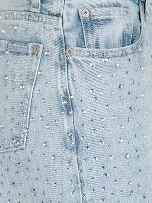 7 For All Mankind Embellished Wide Leg Jeans