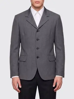 JIL SANDER Single-breasted Virgin Wool Blazer - Grey 1