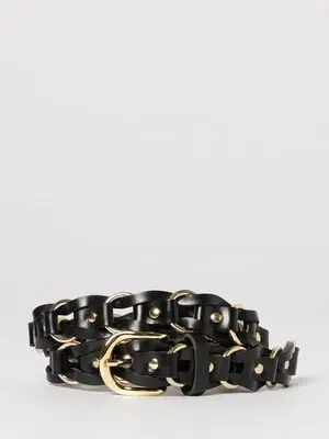 Isabel Marant Étoile Bali Braided Leather Belt With Studs - Black