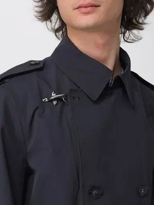 FAY Double-breasted Cotton Blend Trench Coat