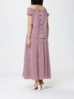 HANITA Striped Viscose Blend Top - Red