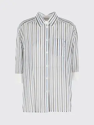 SEMICOUTURE Striped Cotton And Silk Shirt