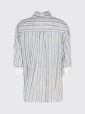 SEMICOUTURE Striped Cotton And Silk Shirt