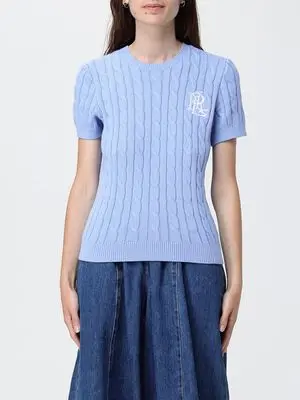 Ralph Lauren Cotton Sweater With Monogram - Blue