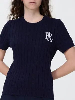 Ralph Lauren Cotton Sweater With Monogram - Navy