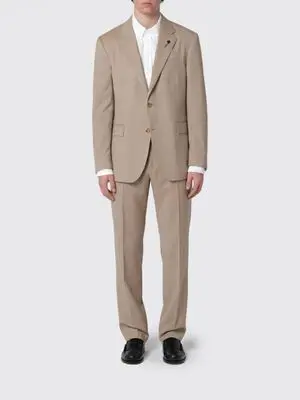 LARDINI Single-breasted Virgin Wool Dress - Beige
