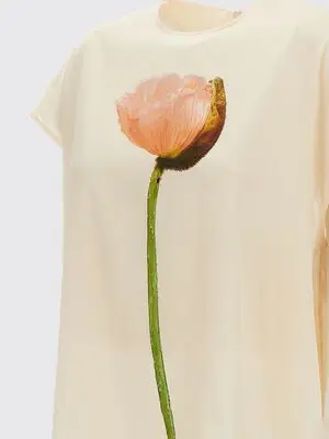 Simone Rocha Crepe Blouse With Floral Print