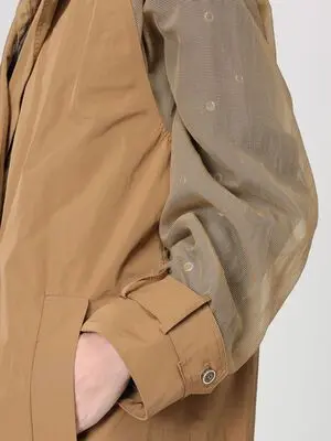 Pinko Double-breasted Trench Coat In Technical Fabric