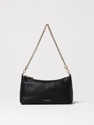 COCCINELLE Aura Hammered Leather Bag - Black