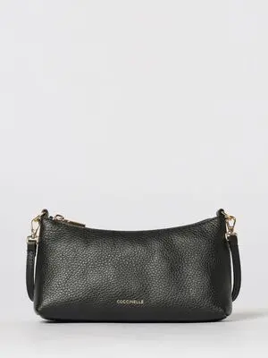 COCCINELLE Metallic Leather Mini Bag - Black