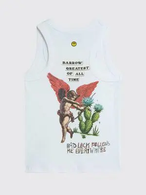 BARROW Cotton Tank Top With Print
