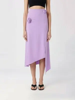 Coperni Asymmetric Stretch Jersey Skirt - Violet