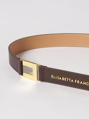 Elisabetta Franchi Leather Belt - Cocoa