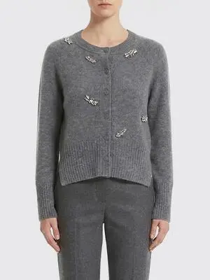 Simone Rocha Cashmere Cardigan With Rhinestone Embellishments