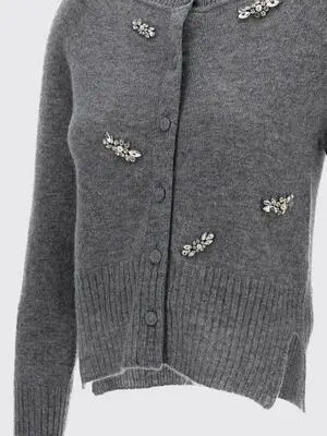 Simone Rocha Cashmere Cardigan With Rhinestone Embellishments