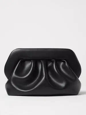 THEMOIRE Ruched Clutch Bag - Black