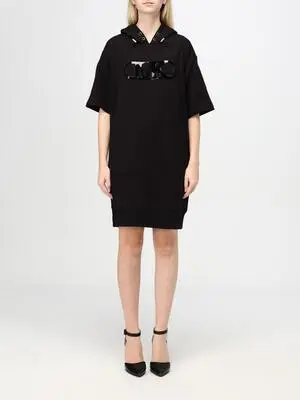 Michael Kors Short Sleeve Logo Hoodie Dress