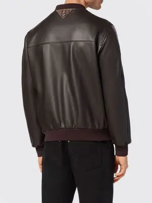 BILLIONAIRE Leather Bomber Jacket