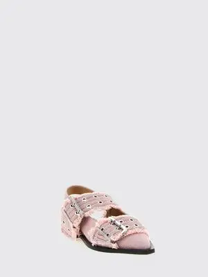 GANNI Organic Cotton Canvas Ballerinas