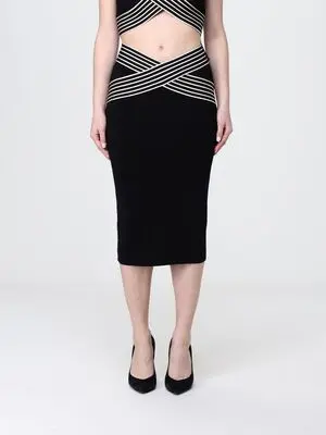 Elisabetta Franchi Jersey Midi Skirt - Black