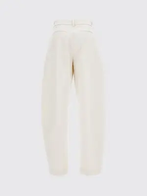 THELATEST Dina Stretch Cotton Baggy Trousers - White