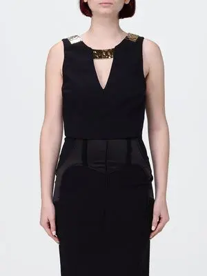 Elisabetta Franchi Crepe Top - Black