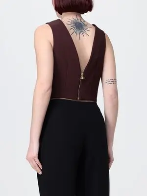 Elisabetta Franchi Crepe Top - Cocoa