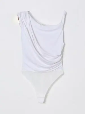 Elisabetta Franchi Draped One-shoulder Bodysuit - Ivory