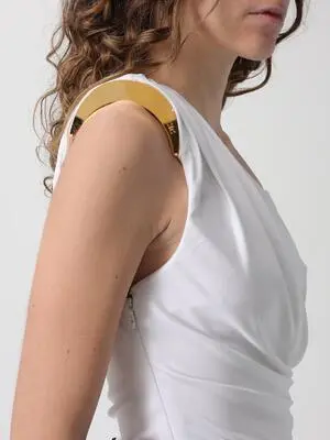 Elisabetta Franchi Draped One-shoulder Bodysuit - Ivory